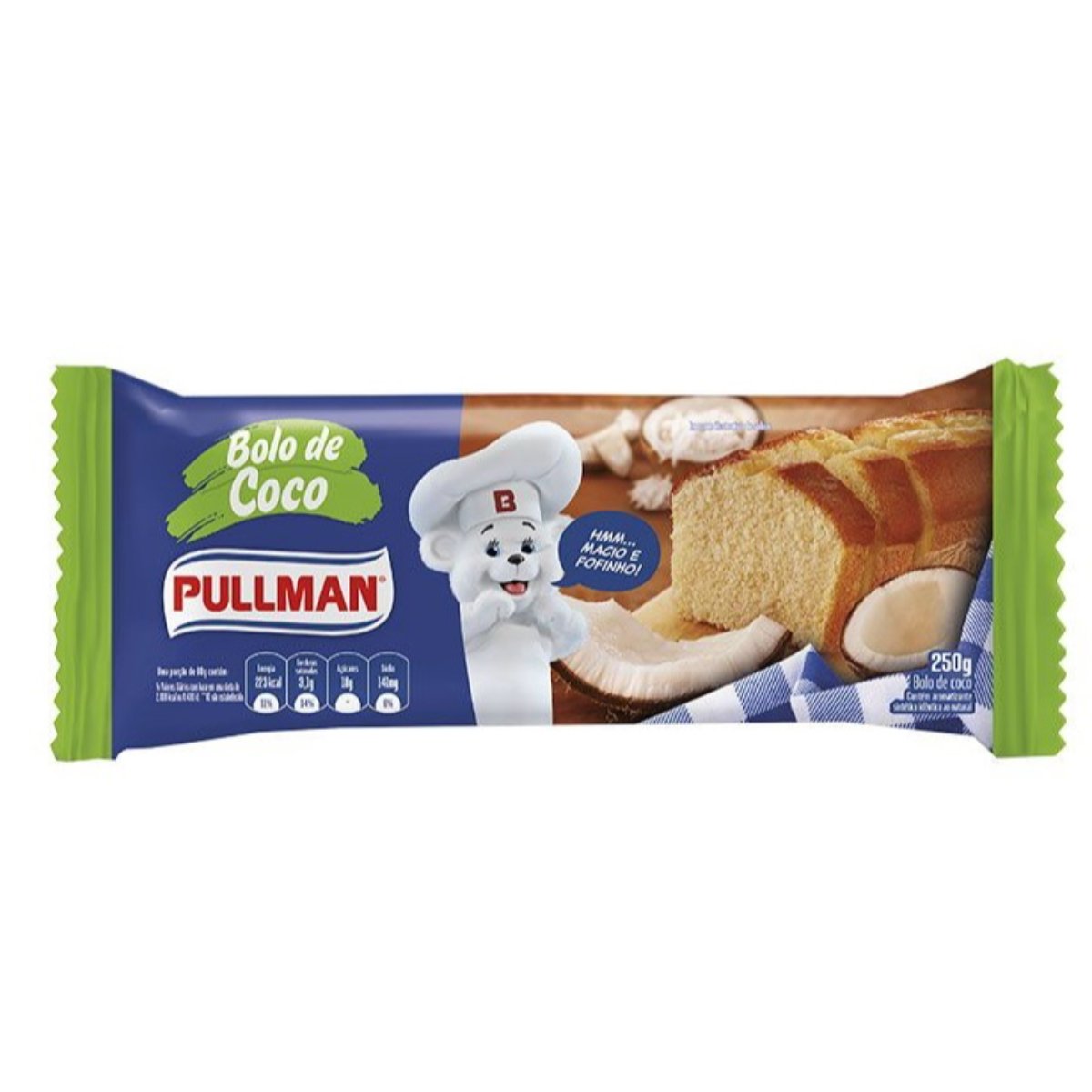 Bolo Coco Pullman 250g | Compre online e receba em casa!