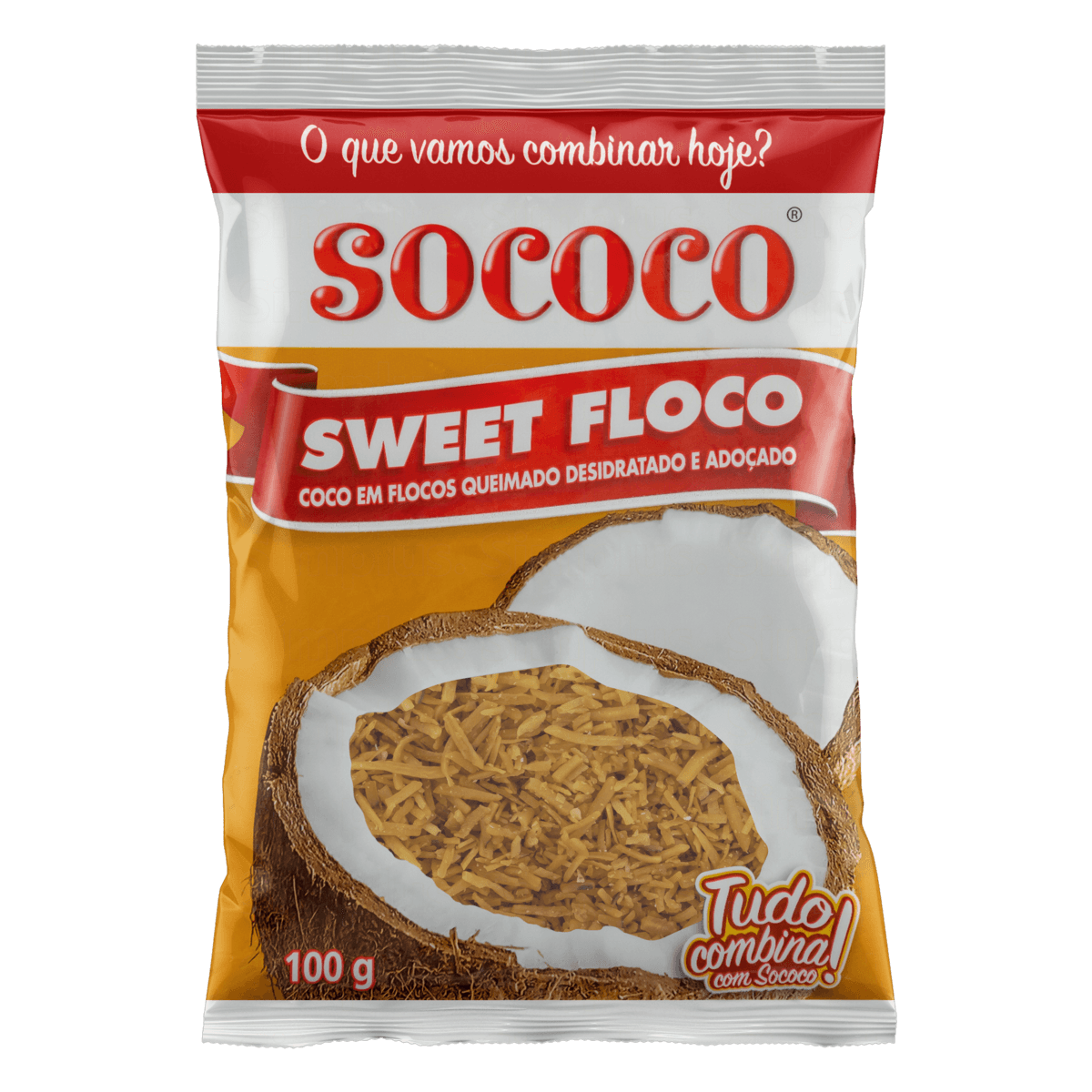 Coco Ralado Sweet Floco Queimado Sococo 100g | Compre online e receba ...