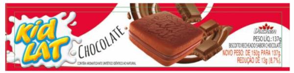 Biscoito Recheado Kid Lat Chocolate Pacote 137G | Compre online e ...