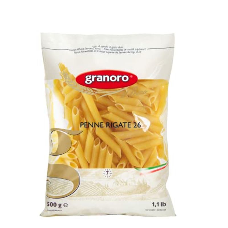 Massa Italiana Penne Rigate sem Ovos Granoro 500g Compre online e ...