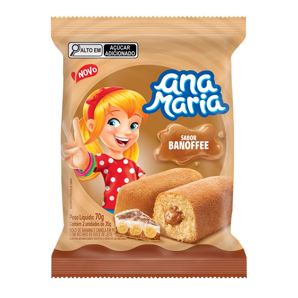 Bolo sabor Banoffee Ana Maria 70g | Compre online e receba em casa!