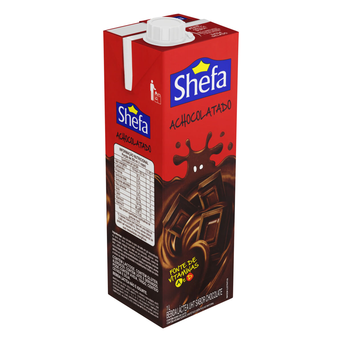 Bebida Láctea sabor Chocolate Shefa 1L | Compre online e receba em casa!