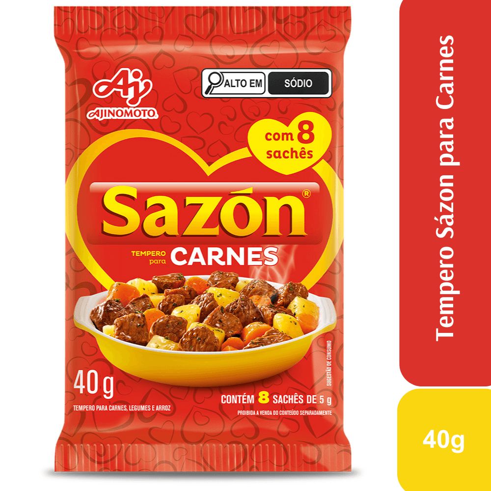 Tempero em Pó Carnes Sazón 40g | Compre online e receba em casa!