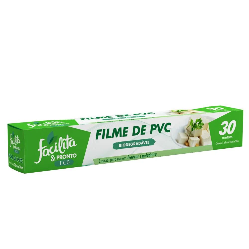 Filme de PVC Eco Facilita e Pronto 28cm x 30m | Compre online e receba ...