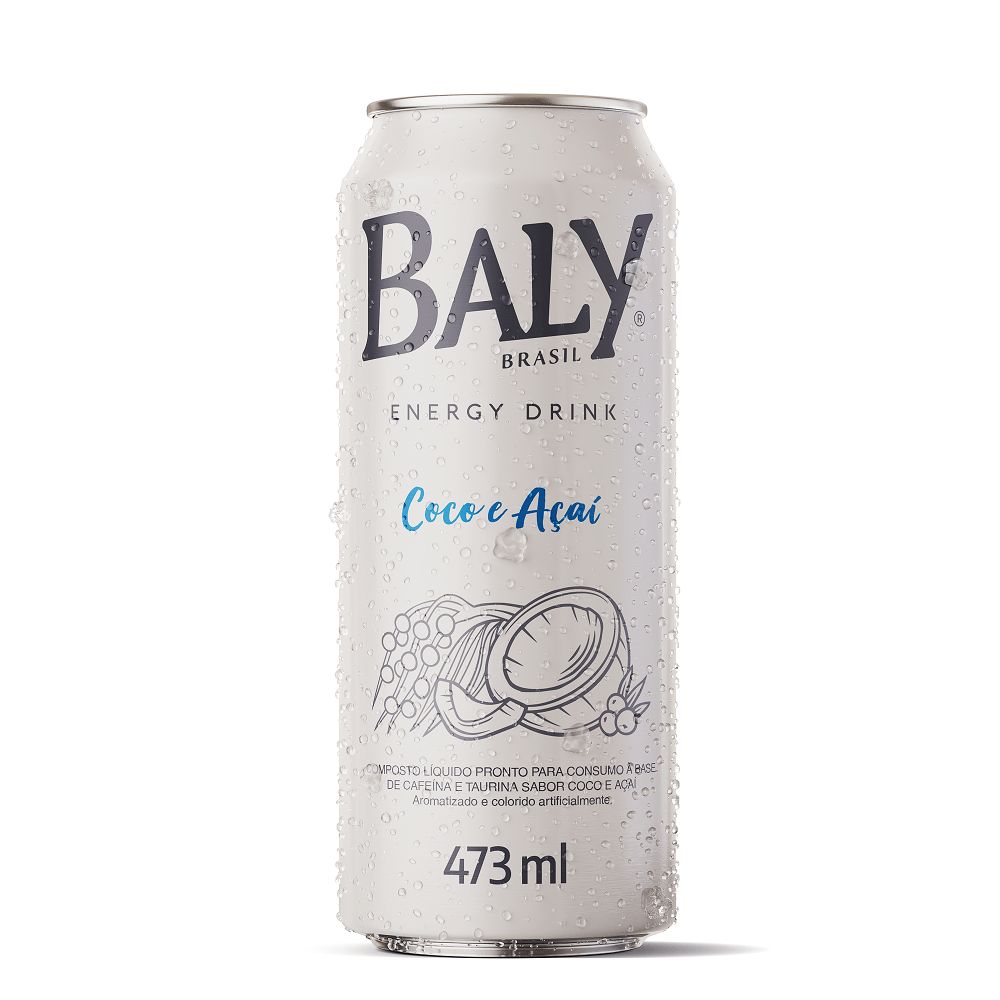 Energético sabor Coco e Açaí Baly 473ml | Compre online e receba em casa!