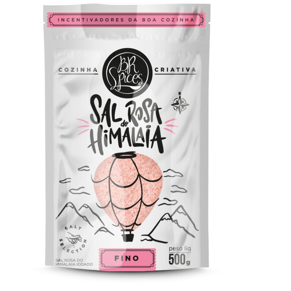 Sal Rosa do Himalaia Fino Br Spices 500g