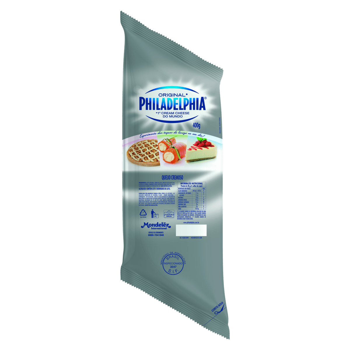 Queijo Cream Cheese Philadelphia Bisnaga 400g | Compre online e receba ...