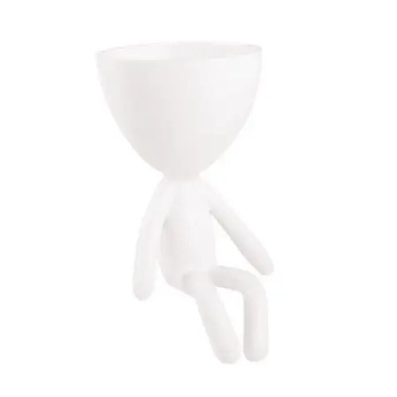Vaso Boneco Sentado Branco un | Compre online e receba em casa!