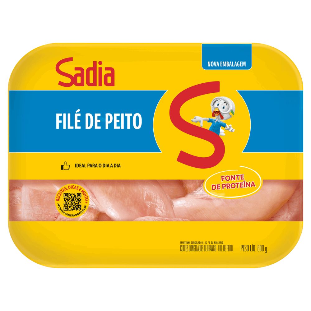 Filé de Peito de Frango Congelado Sadia 800g | Compre online e receba ...