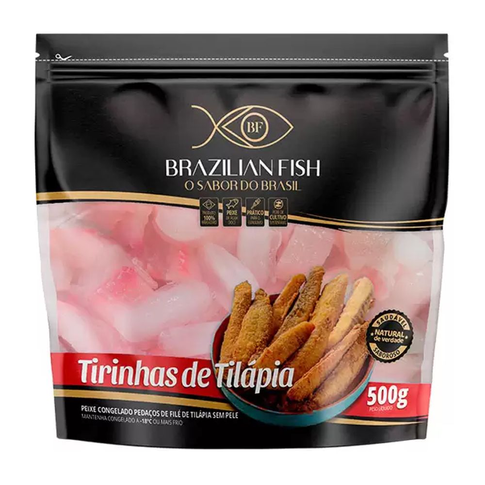 File De Tilapia Brasileira Fish Em Tiras 500 Gramas | Compre online e ...